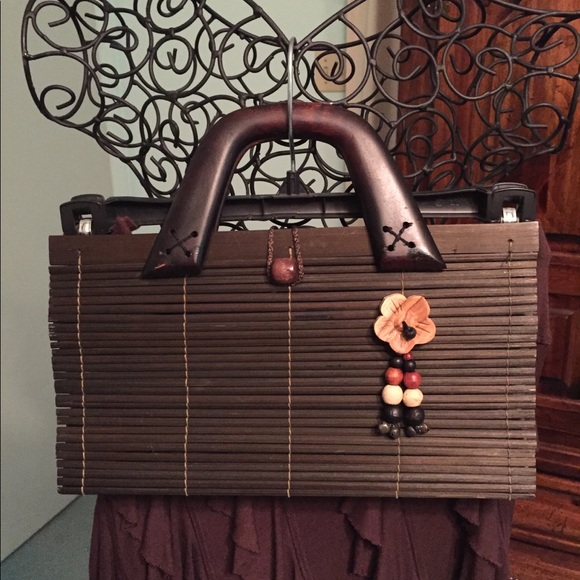 Bags | Vintage Wooden Purse | Poshmark